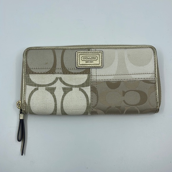 Coach | Bags | Coach Gold Signature C Wallet | Poshmark